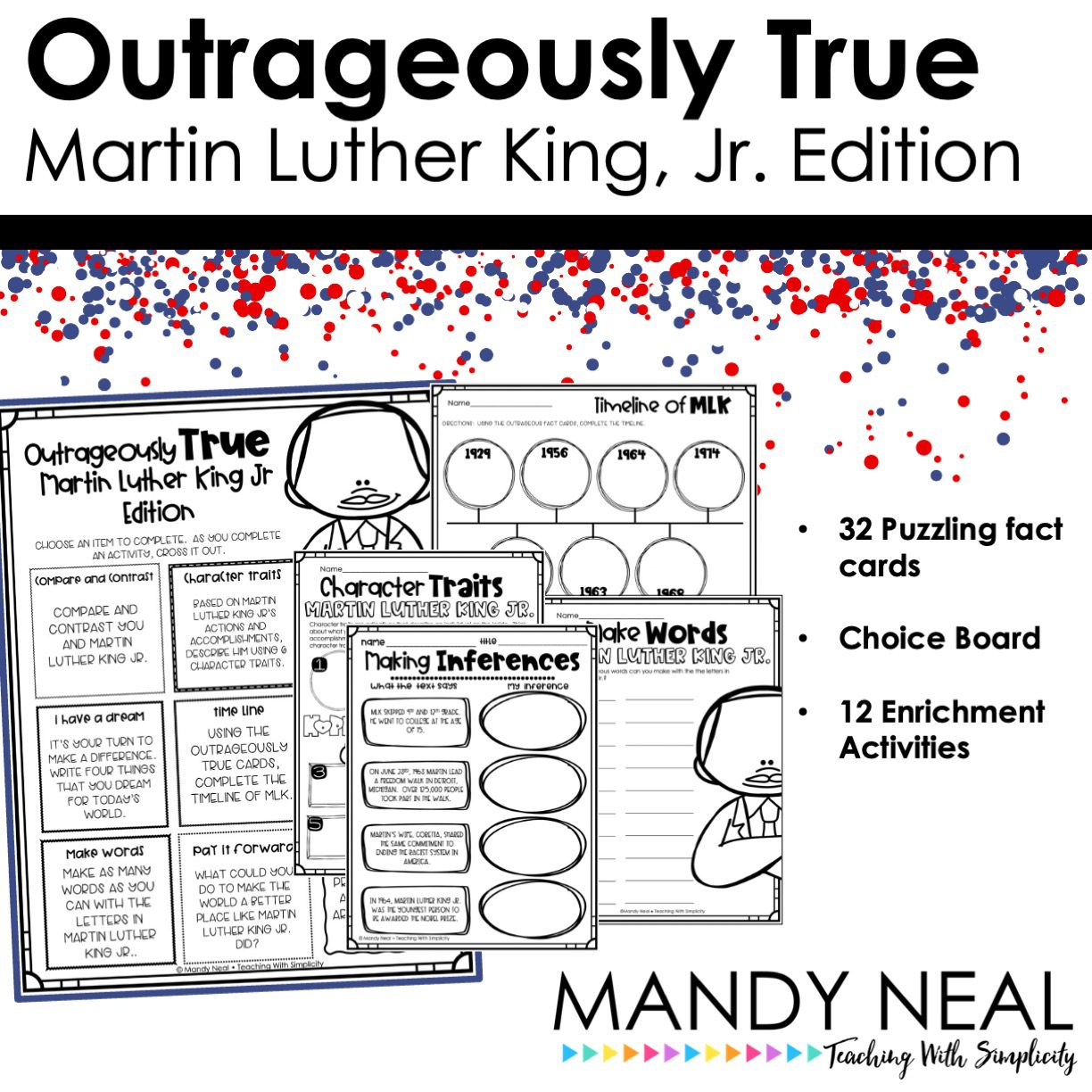 5 Upper Elementary Martin Luther King Day Activities - Mandy Neal