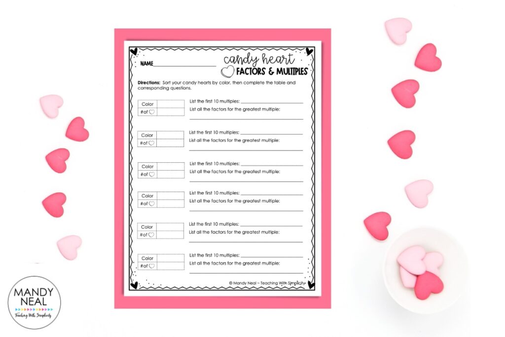 9 Easy Candy Heart Math Activities for Valentine's Day - Mandy Neal