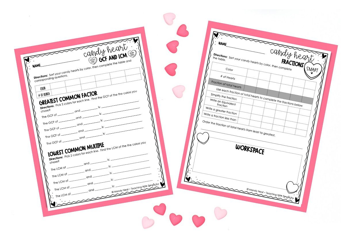 9 Easy Candy Heart Math Activities for Valentine's Day - Mandy Neal
